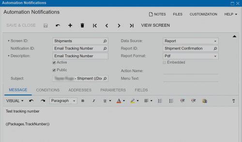 Notification email status is always DRAFT. • Everything Else • Acumatica User Group Forums