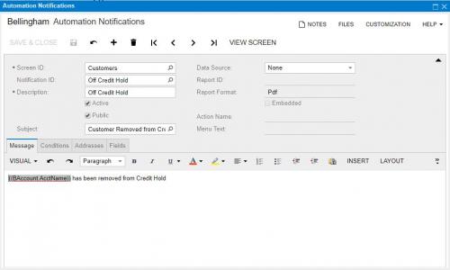 Automation Notifications • Everything Else • Acumatica User Group Forums