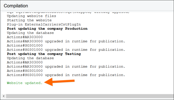 Publishing An Acumatica Customization Project